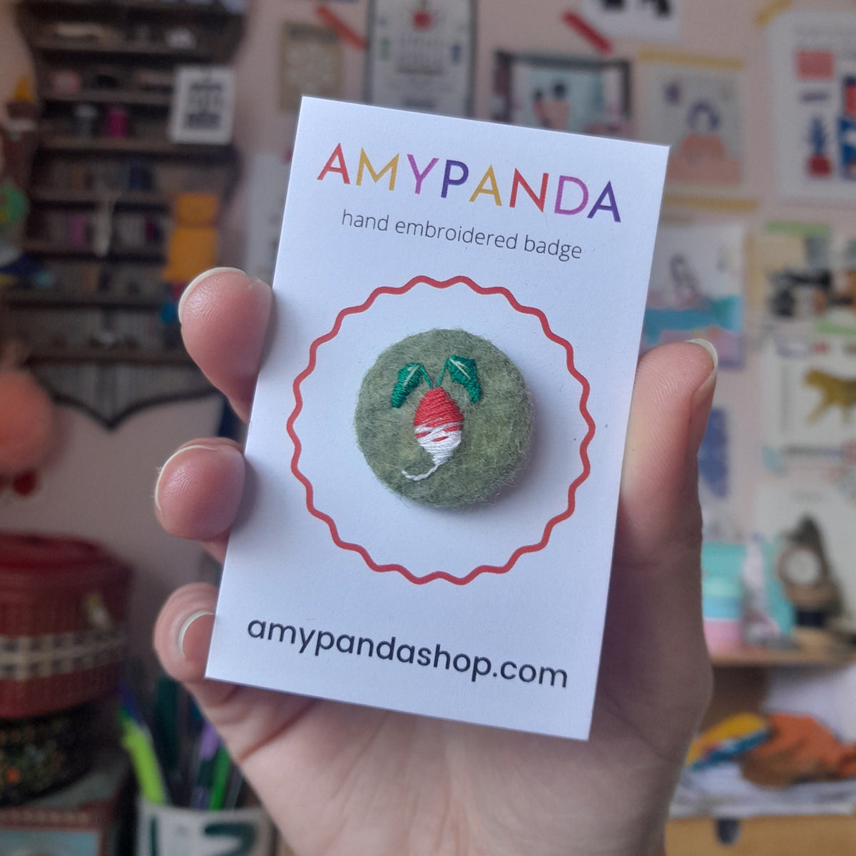Green Radish badge – amypanda